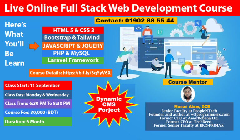 Full Stack Web Development Course with Project - w3programmers.com Bangla