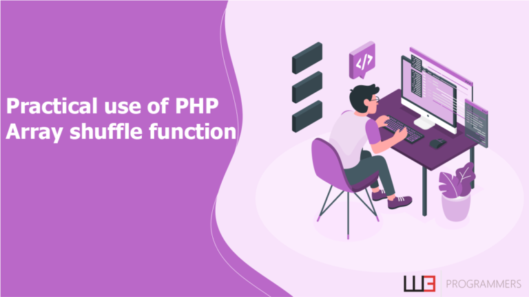 Practical use of PHP Array shuffle function - w3programmers.com Bangla